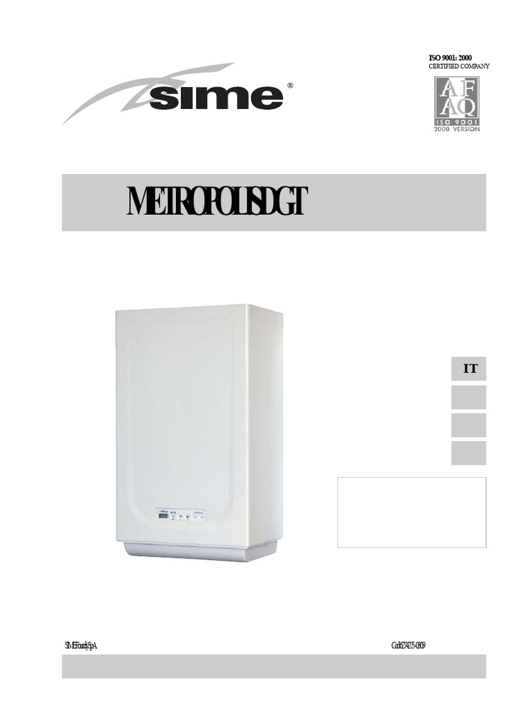Sime Metropolis DGT 2 Boiler | PDF | Water Heating | Boiler