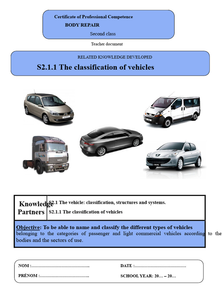 course_teacher_vehicle_classification.pdf | PDF | Semi Trailer Truck ...