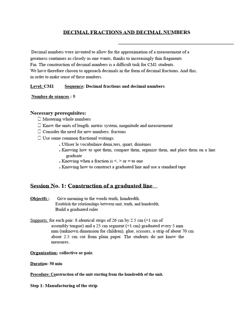 DECIMAL FRACTIONS AND DECIMAL NUMBERS | PDF | Decimal | Numbers