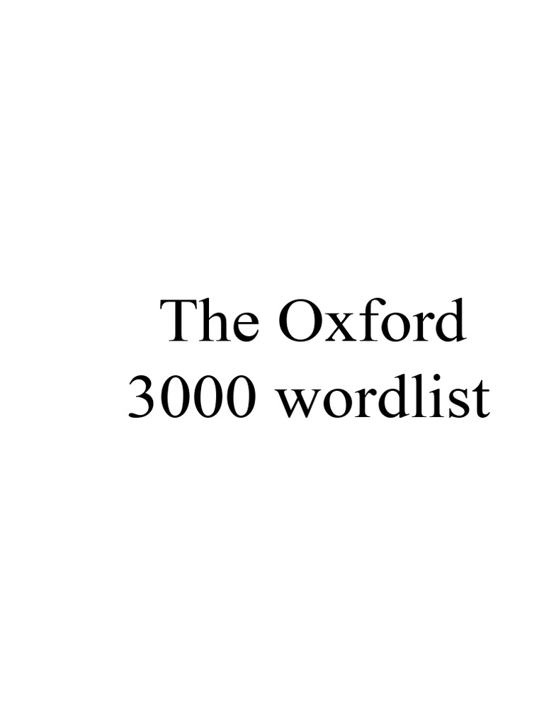 Oxford 3000 Wordlist with Translations | PDF | English Language ...