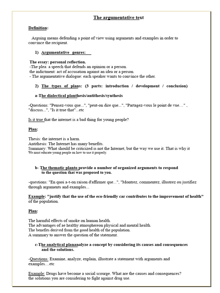 The Argumentative Text... | PDF | Dialectic | Argument