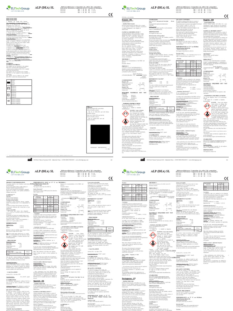 ALP (DEA) SL Kit Composition Details | PDF | Medical Specialties