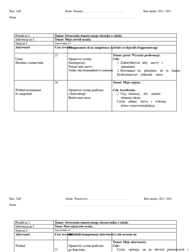 283425533 3ap Model dziennika zajęć 1 PDF | PDF