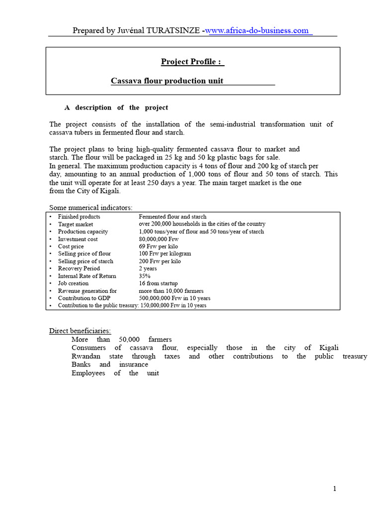 6profile Cassava Project | PDF