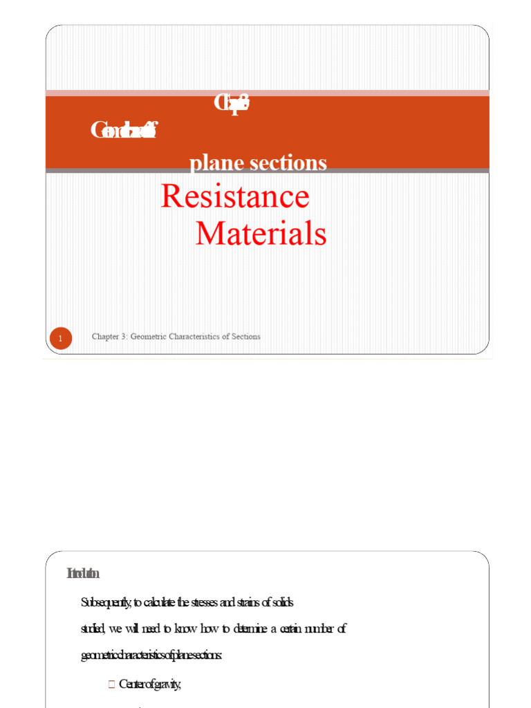 Chapter 3 Geometric Characteristics of Plane Sections.pdf | PDF ...