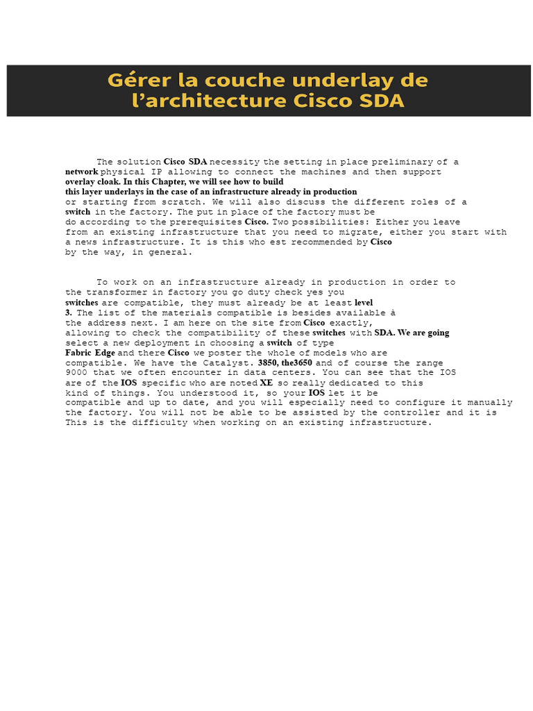 03 - Managing The Underlay Layer of SDA | PDF | Computer Network ...