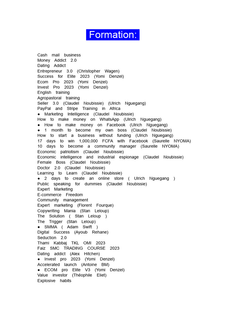 Training Pack _ Gold | PDF | Computer Programming | Microsoft Excel