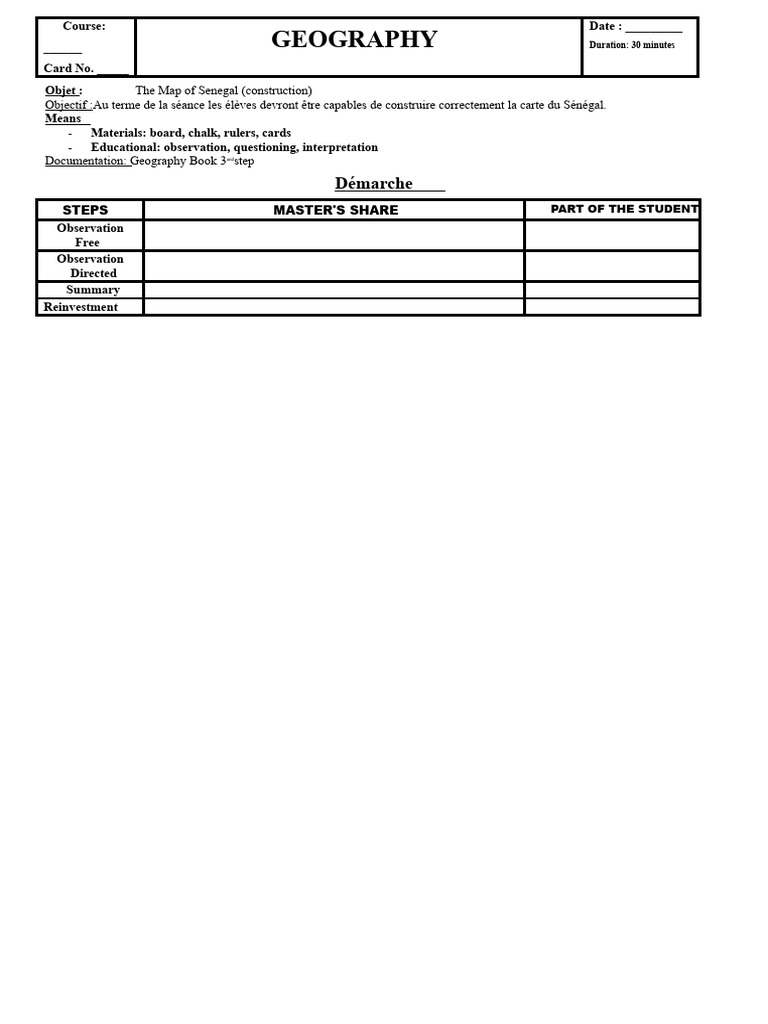 Geography | PDF | Senegal | Livestock