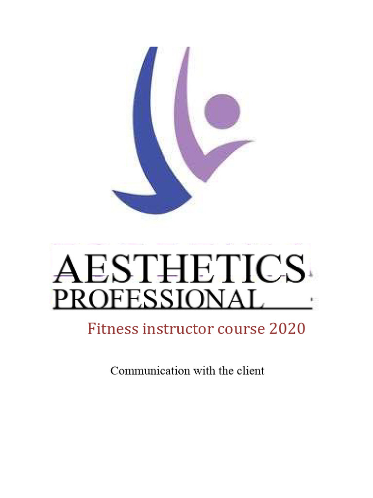 Fitness Instructor Course - Communication With The Client PDF | PDF ...