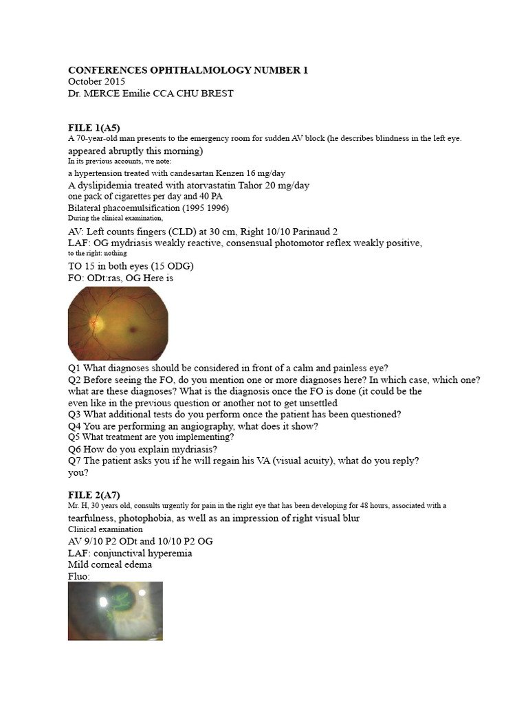 CLINICAL CASES OPHTHALMOLOGY.pdf | PDF | Cataract | Medical Diagnosis
