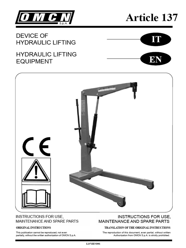 OMCN ART 137.1.pdf | PDF | Crane (Machine) | Safety