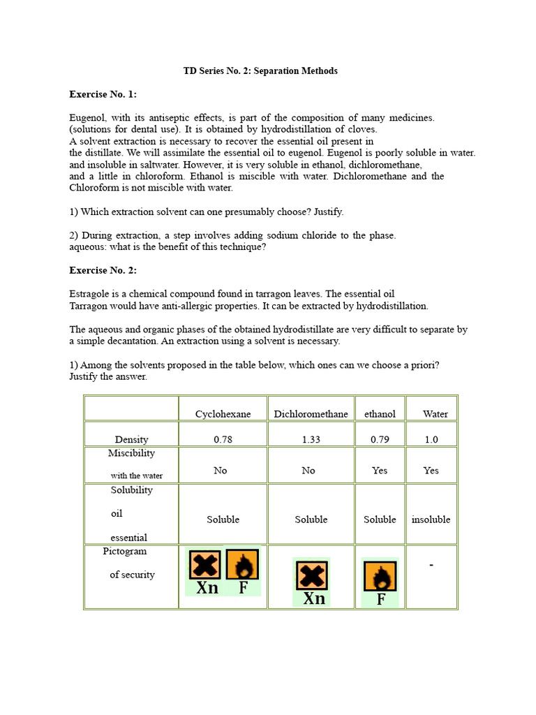 Series of TD No. 2 Separation Methods (Subject and Correction) | PDF ...