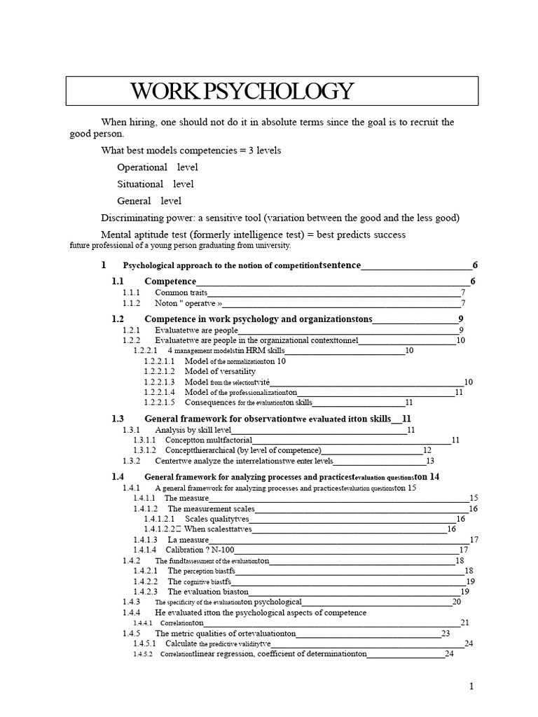 Work Psychology | PDF | Procedural Knowledge | Industrial And ...