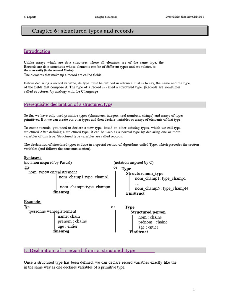 recording | PDF | Variable (Computer Science) | Data Structure