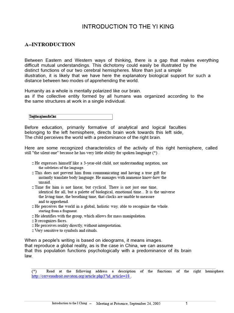 Yi King Initiation.pdf | PDF | Yin And Yang | Lateralization Of Brain ...