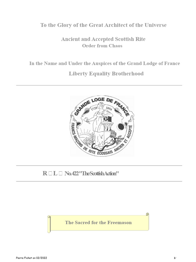 The Sacred For The Freemason | PDF | Freemasonry