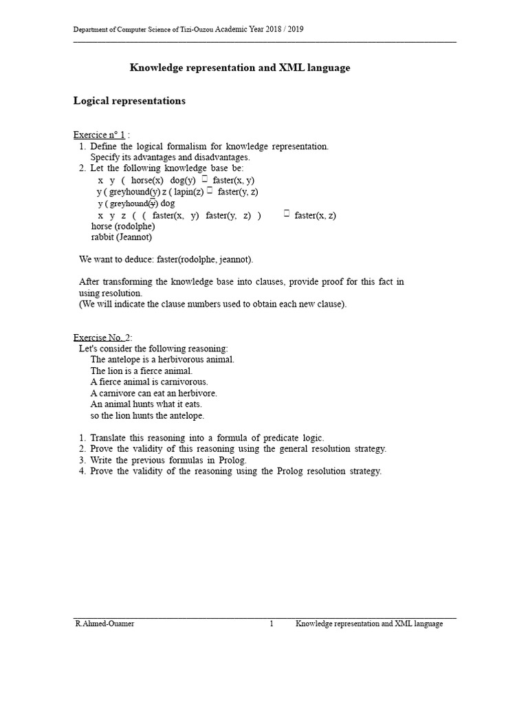 TD-RCL-18 | PDF | Knowledge Representation And Reasoning | Logic