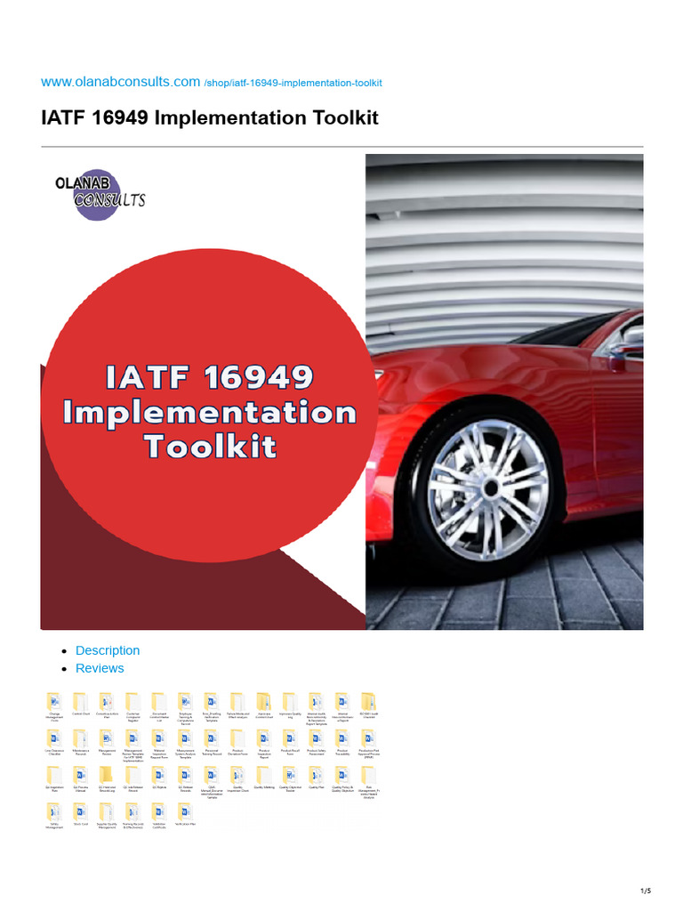 Olanabconsults.com-IATF 16949 Implementation Toolkit | PDF | Quality ...