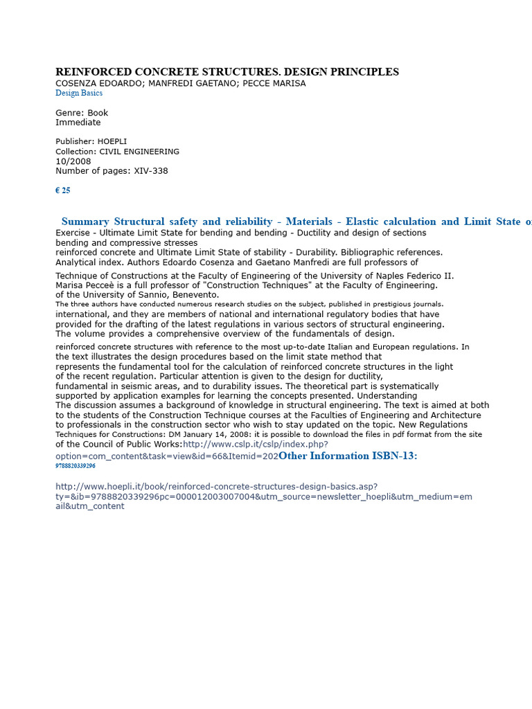 REINFORCED CONCRETE STRUCTURES | PDF | Reinforced Concrete | Engineering