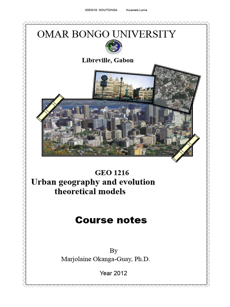 Urban Geography Volume | PDF | City | Urban Area