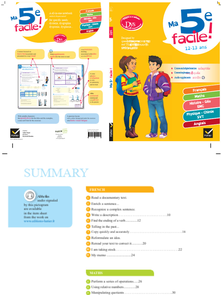 My 5th Easy! Adapted For DYS Children French, Math, English, History ...