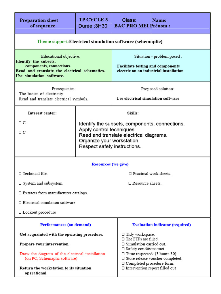 Electrical Simulation Training Guide | PDF | Switch | Fuse (Electrical)