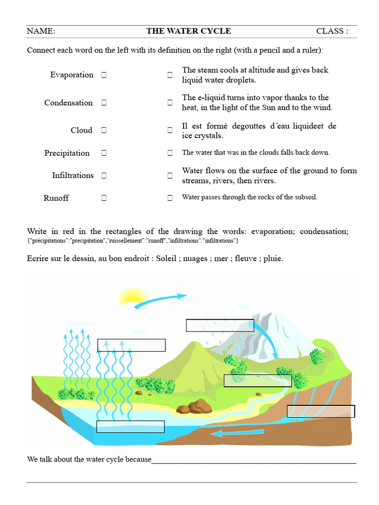 5 Water Cycle With Exercises | PDF | Water | Water Cycle