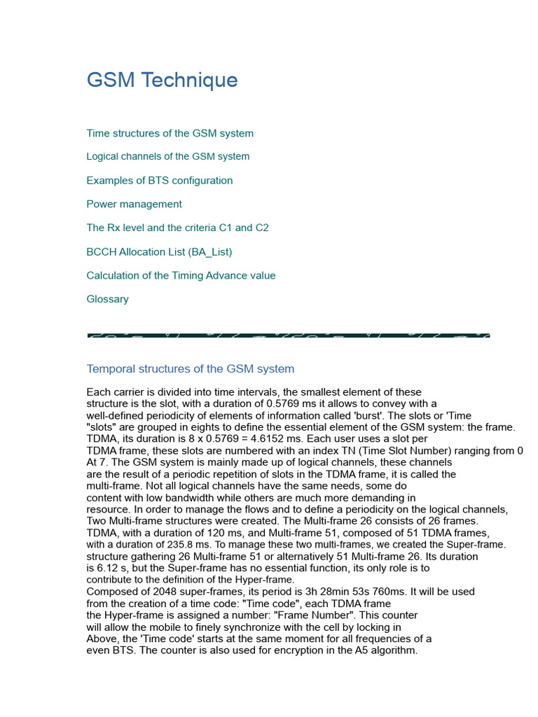 Overview of GSM System Structures | PDF | Telecommunications ...