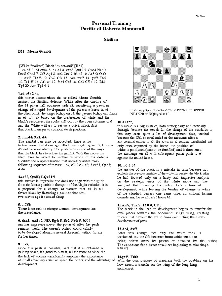 CHESS - Sicilian Defense | PDF | Chess Openings | Chess