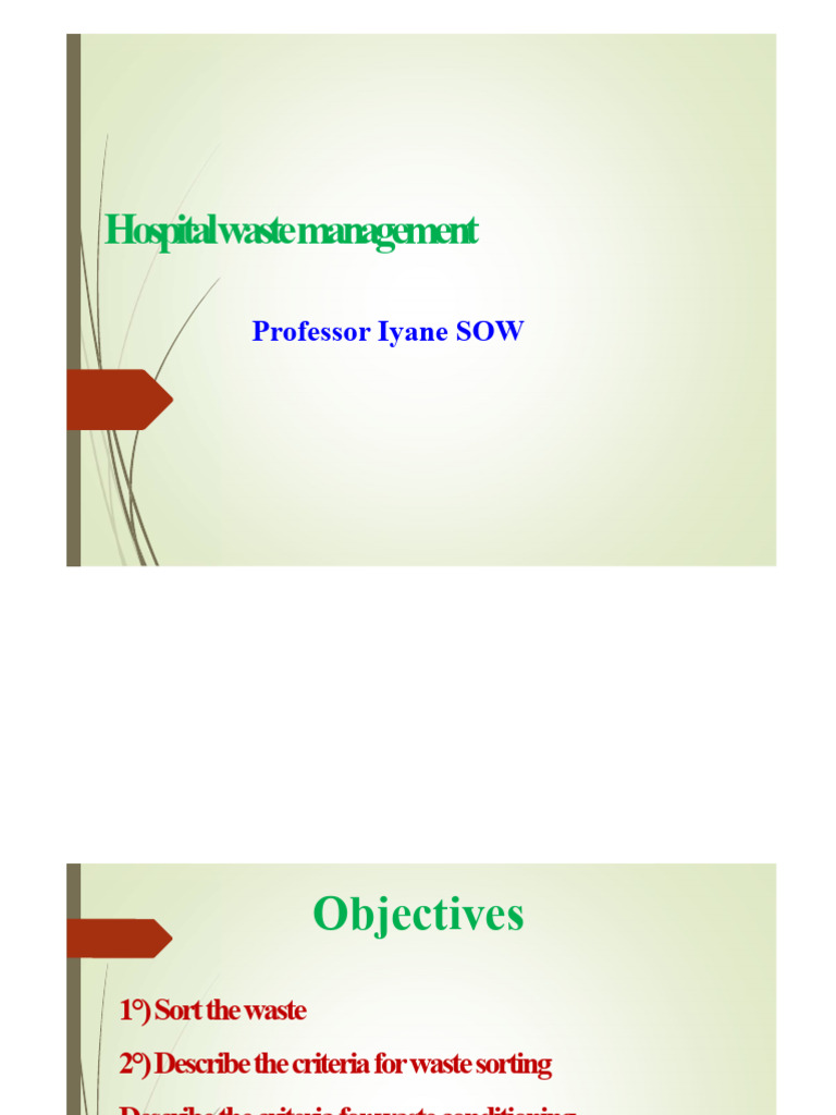Hospital Waste Management PDF | PDF | Waste | Waste Management