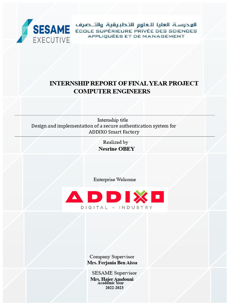 Final Year Project Report Internship Thesis (3) (1) | PDF | Scrum ...
