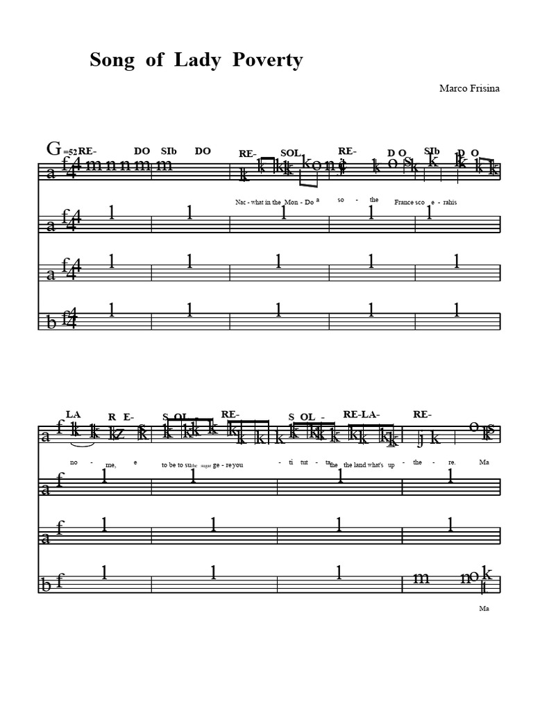 Song of Our Lady Poverty | PDF