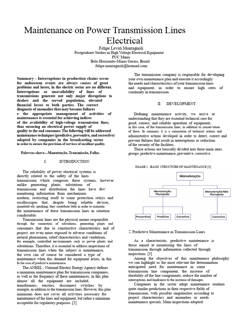 Power Transmission Line Maintenance Guide | PDF | Electric Power ...