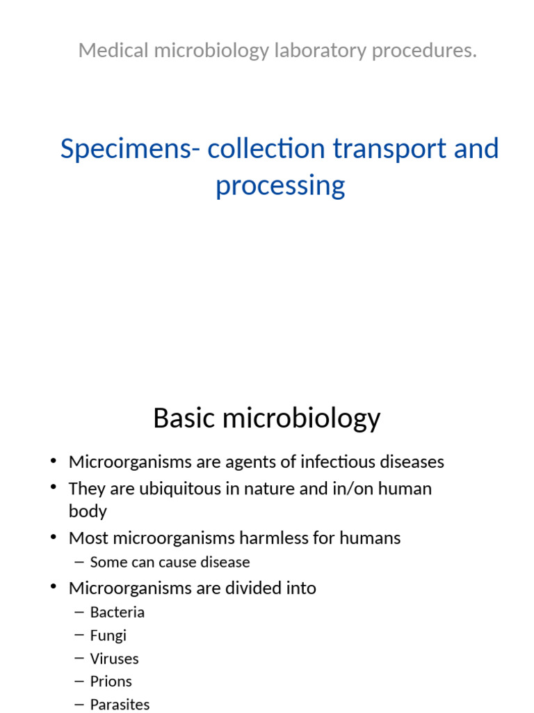 Microbiology Lab Procedures | PDF | Infection | Virus