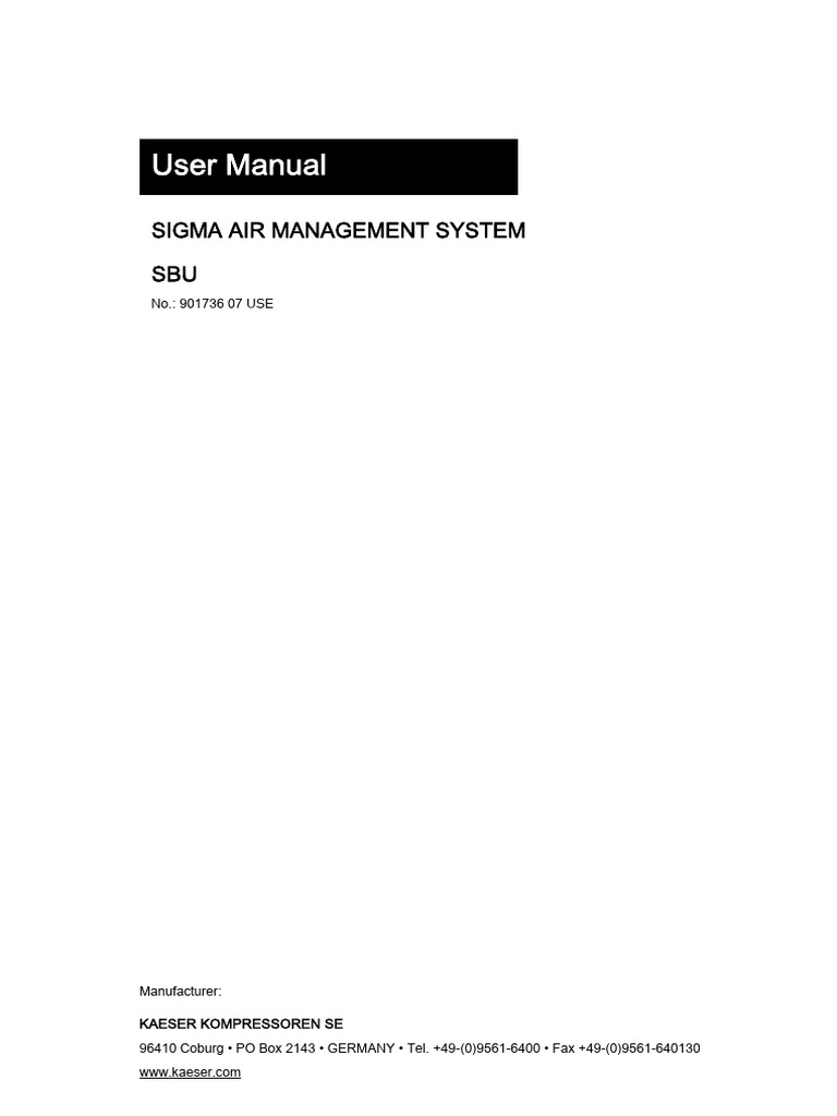 SIGMA Air Management System Manual | PDF | Alternating Current | Trademark