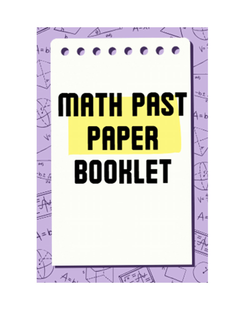 Math Past Paper Booklet P1 | PDF