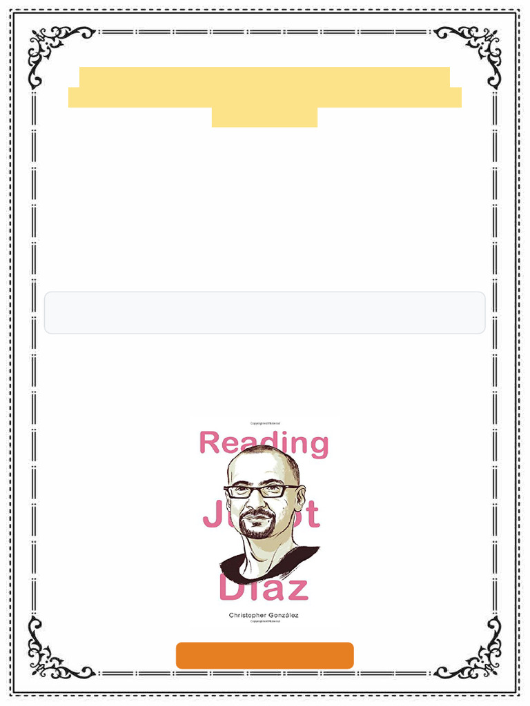 Reading Junot Diaz 1st Edition Christopher González Ebook Improved PDF ...