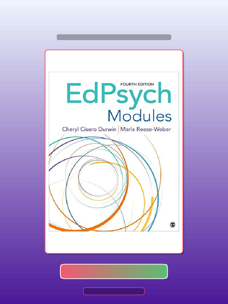 EdPsych Modules by Durwin 4e Test Bank | PDF | Learning | Science