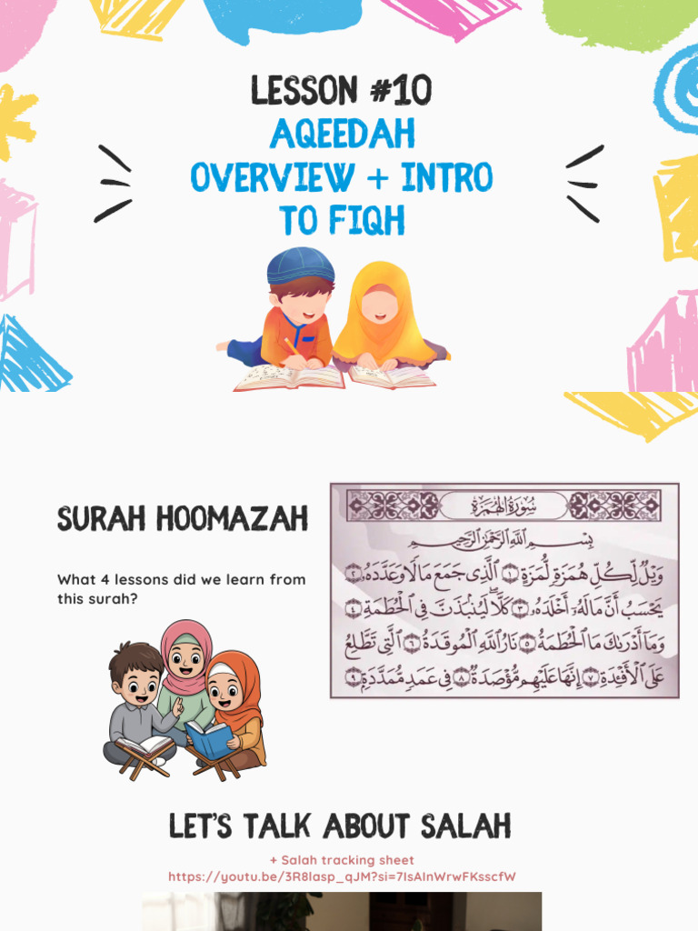 Aqeedah Lesson 10: Fiqh Overview | PDF