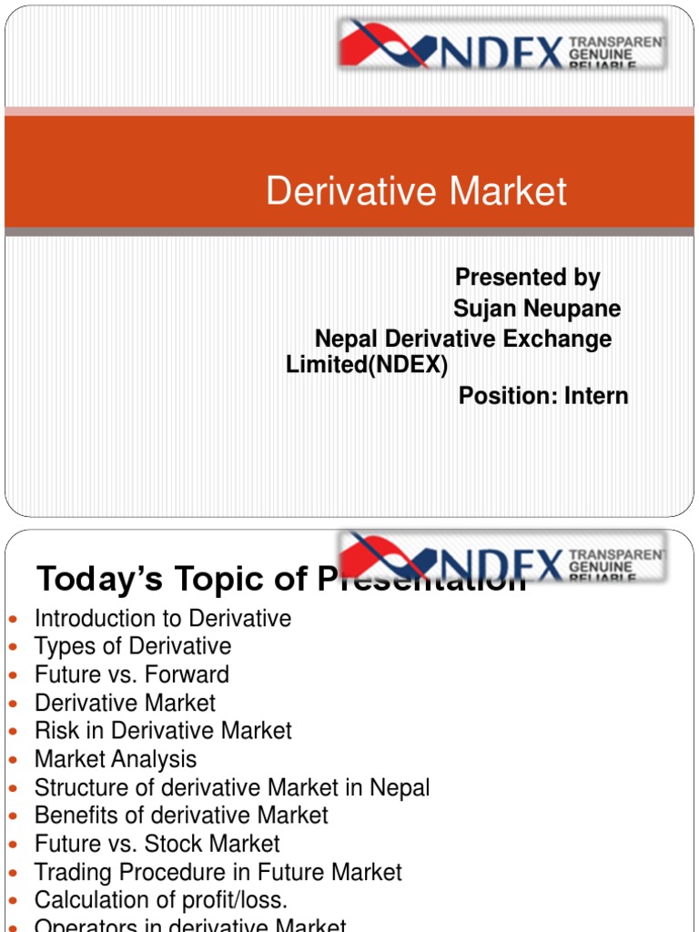 Derivative Market | PDF | Derivative (Finance) | Futures Exchange