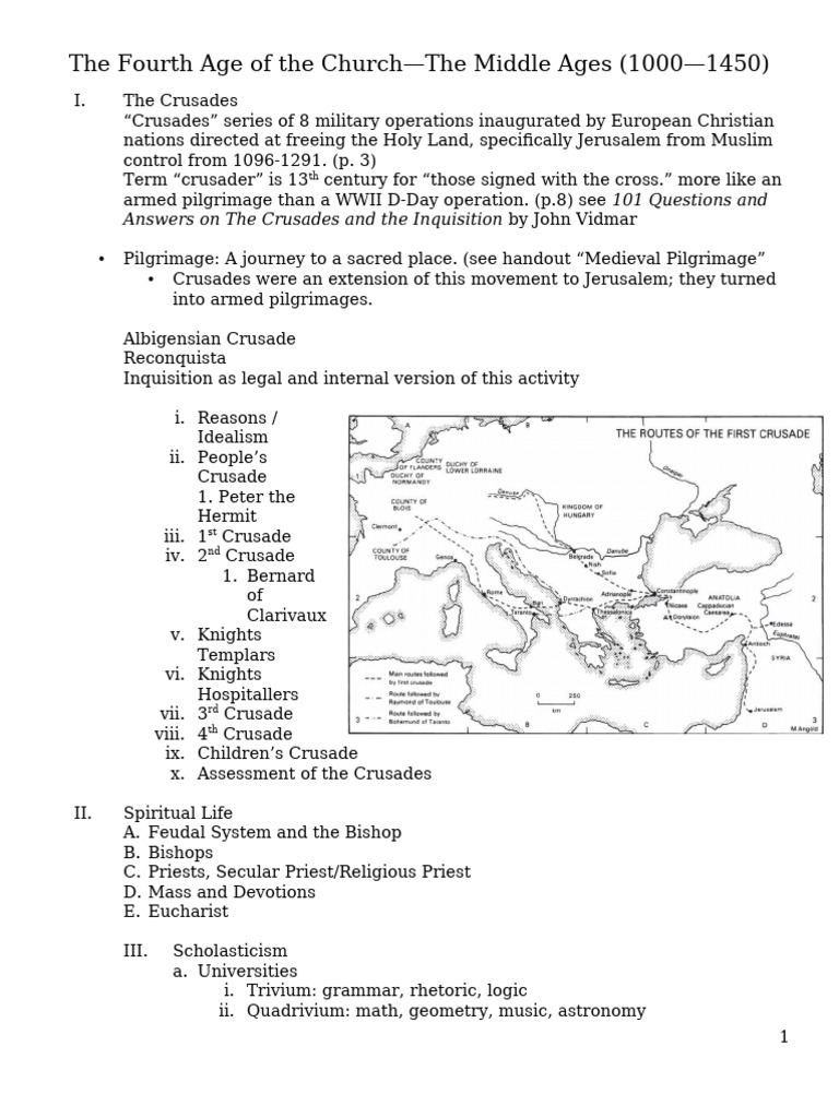 Middle Ages Church History: Crusades & Inquisition | PDF | Crusades ...