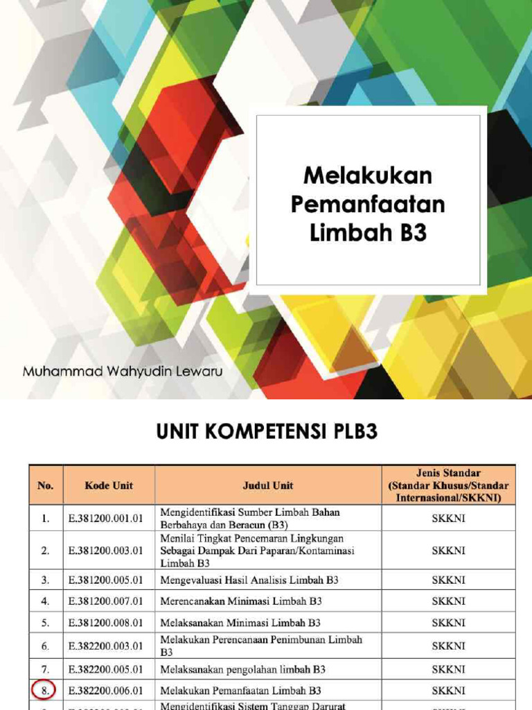 08.melakukan Pemanfaatan Limbah B3 | PDF