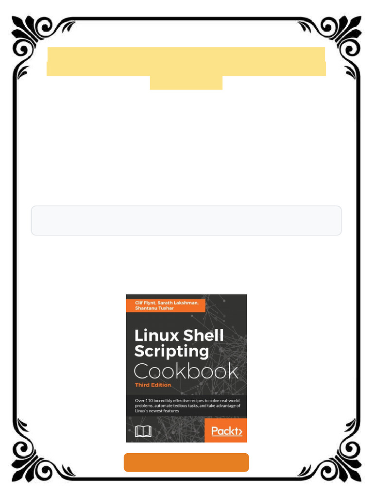 Linux Shell Scripting Cookbook Third Edition Clif Flynt Ebook Pro-Grade ...