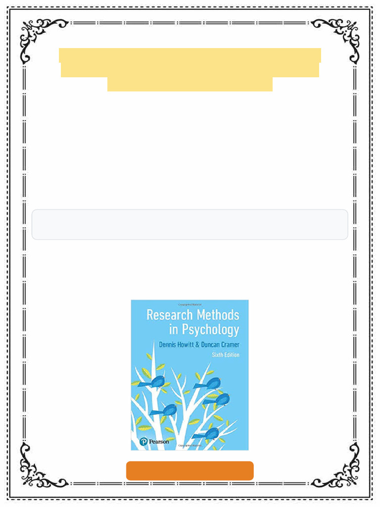(eBook PDF) Research Methods in Psychology 6th Edition ebook teaching ...