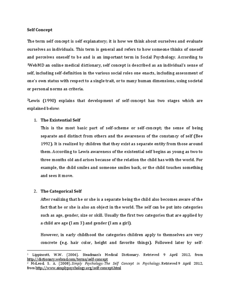 Self Concept | PDF | Self Concept | Self Esteem