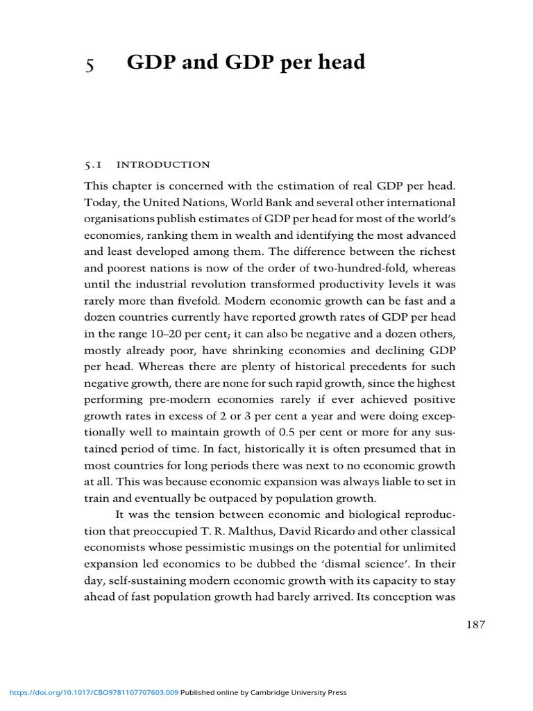 GDP and GDP Per Head | PDF | Gross Domestic Product | Inflation