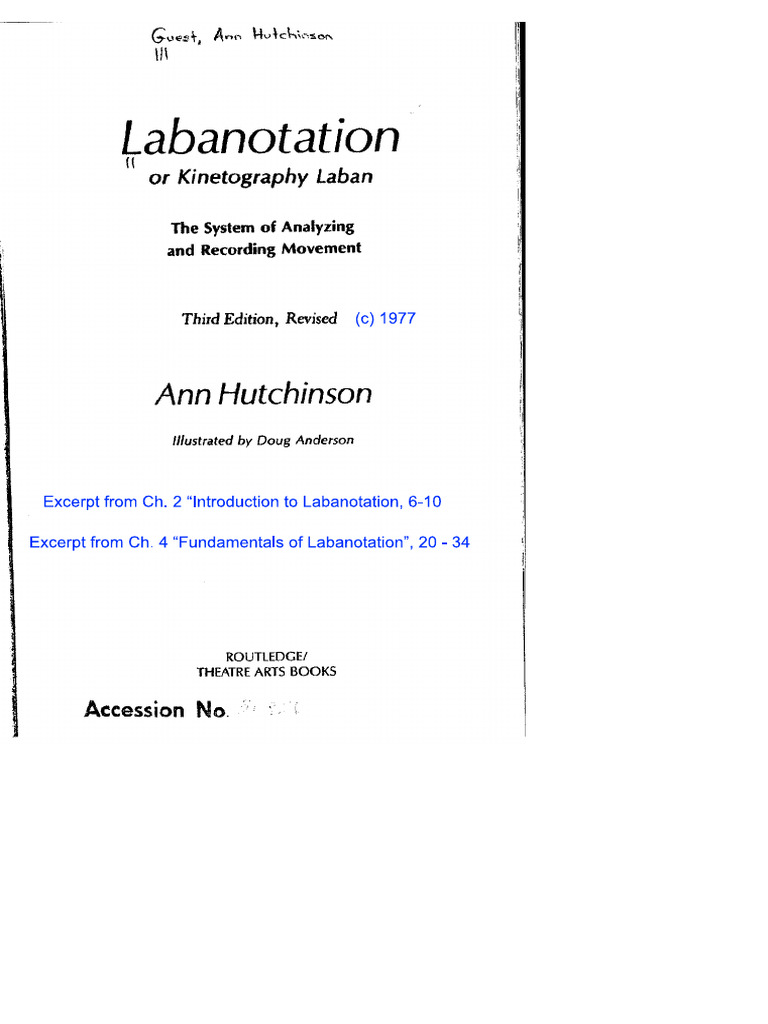 HUTCHINSON Labanotation | PDF