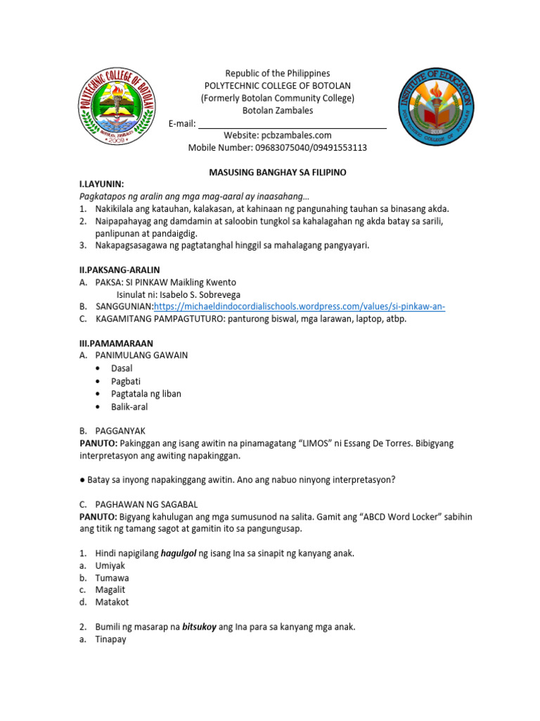 Semi Detailed Lesson Plan Format | PDF