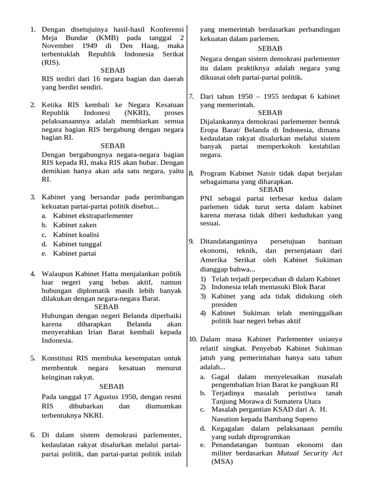 Bab 10 Demokrasi Liberal | PDF