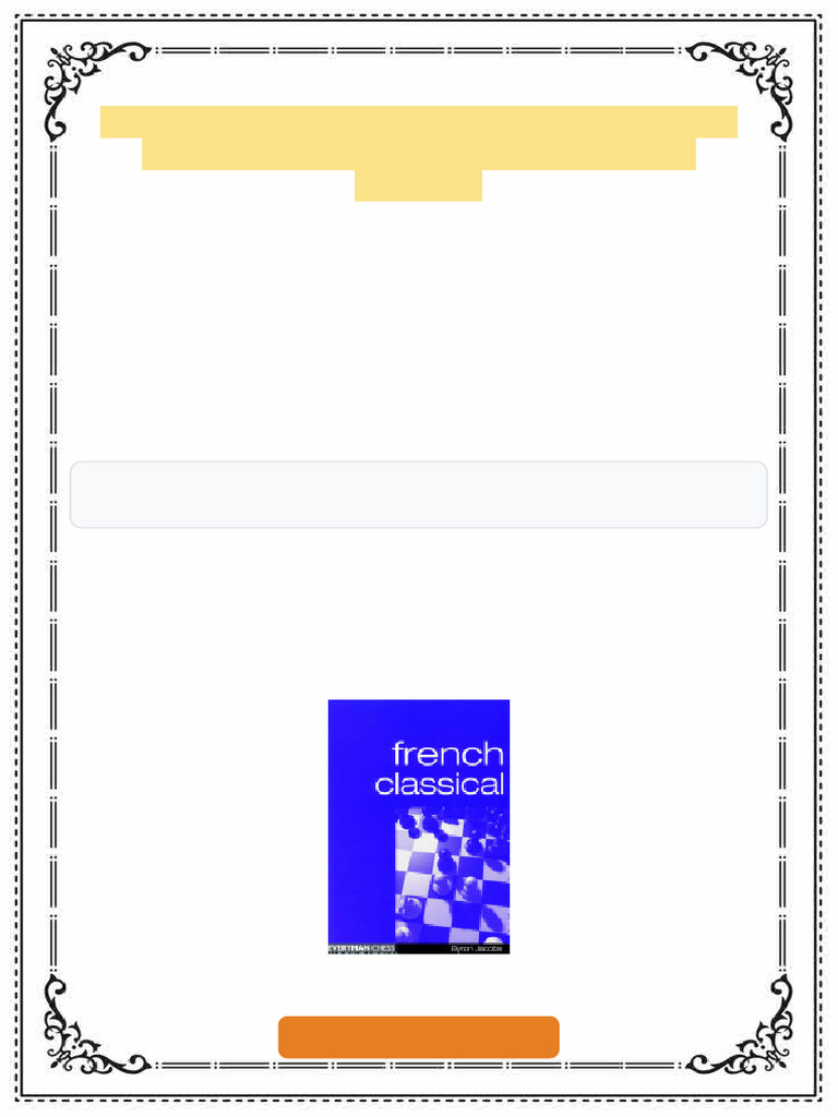 French Classical Everyman Chess 1st Edition Byron Jacobs ebook complete ...